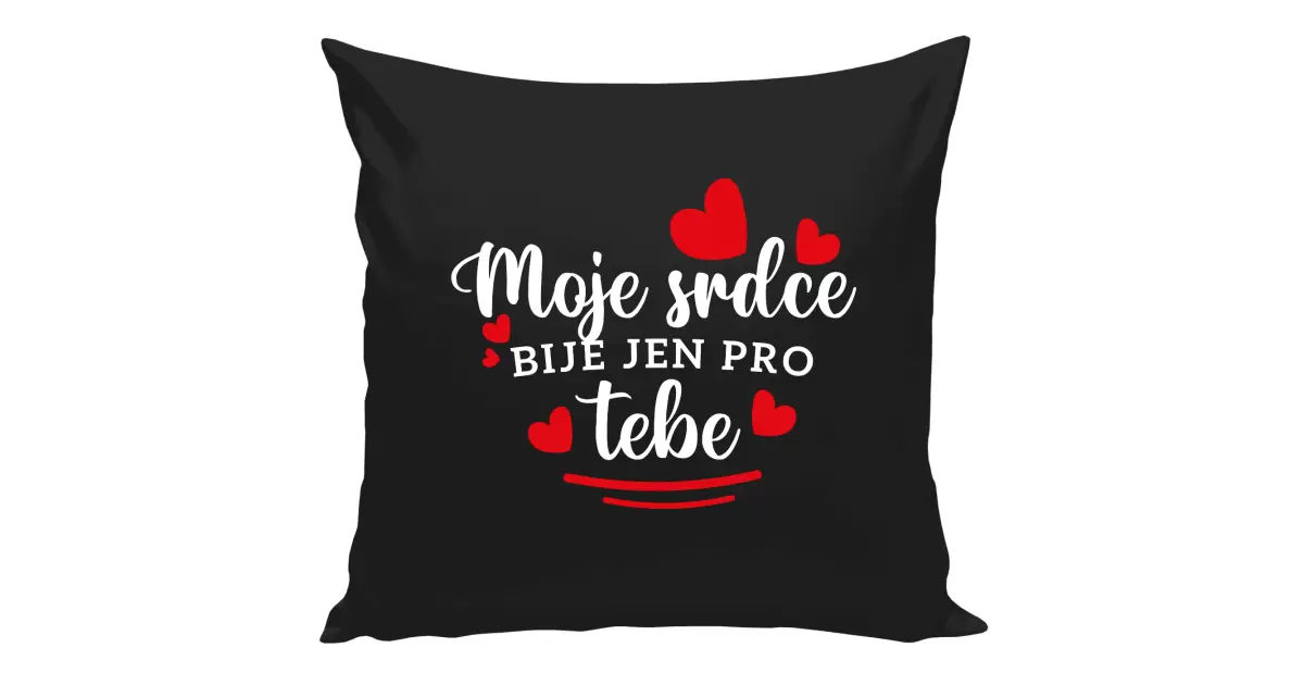 Polštář moje srdce bije jen pro tebe | Motovidlo.cz